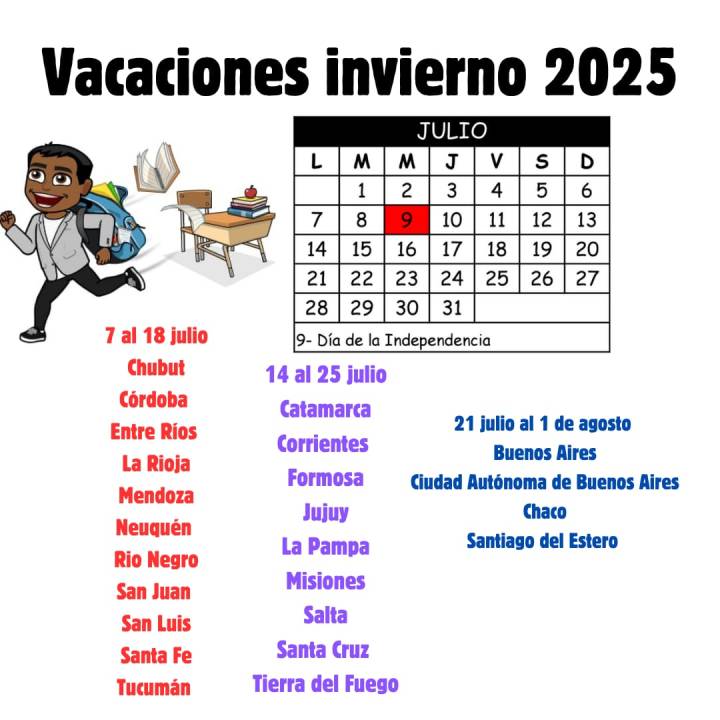 Comienza la cuenta regresiva: ¡Vacaciones de invierno 2025 confirmadas ...